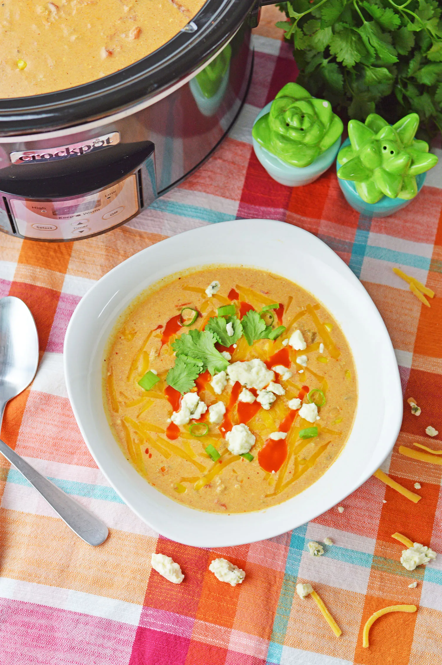 Slow Cooker Buffalo Chicken Chili - Making Mom Magic