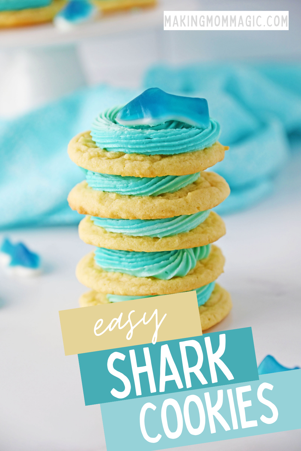 Easy Shark Cookies - Making Mom Magic