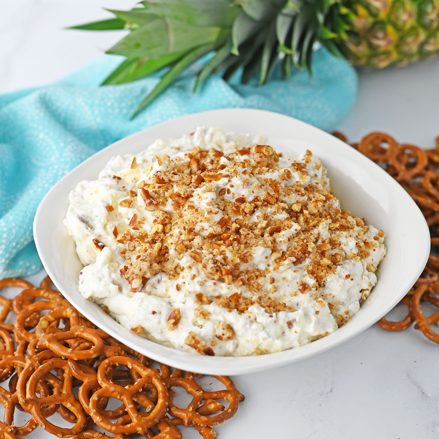 Pineapple Pretzel Fluff - Making Mom Magic
